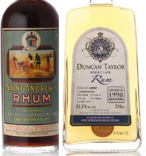 Rum: Rhum St. Andrew’s, Branca vs Uitvlugt 16 yo 1998 #35 Duncan Taylor ...
