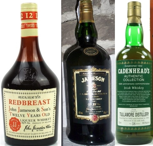 Gilbey’s Redbreast 12 yo , John Jameson & Son Liqueur Whiskey vs ...