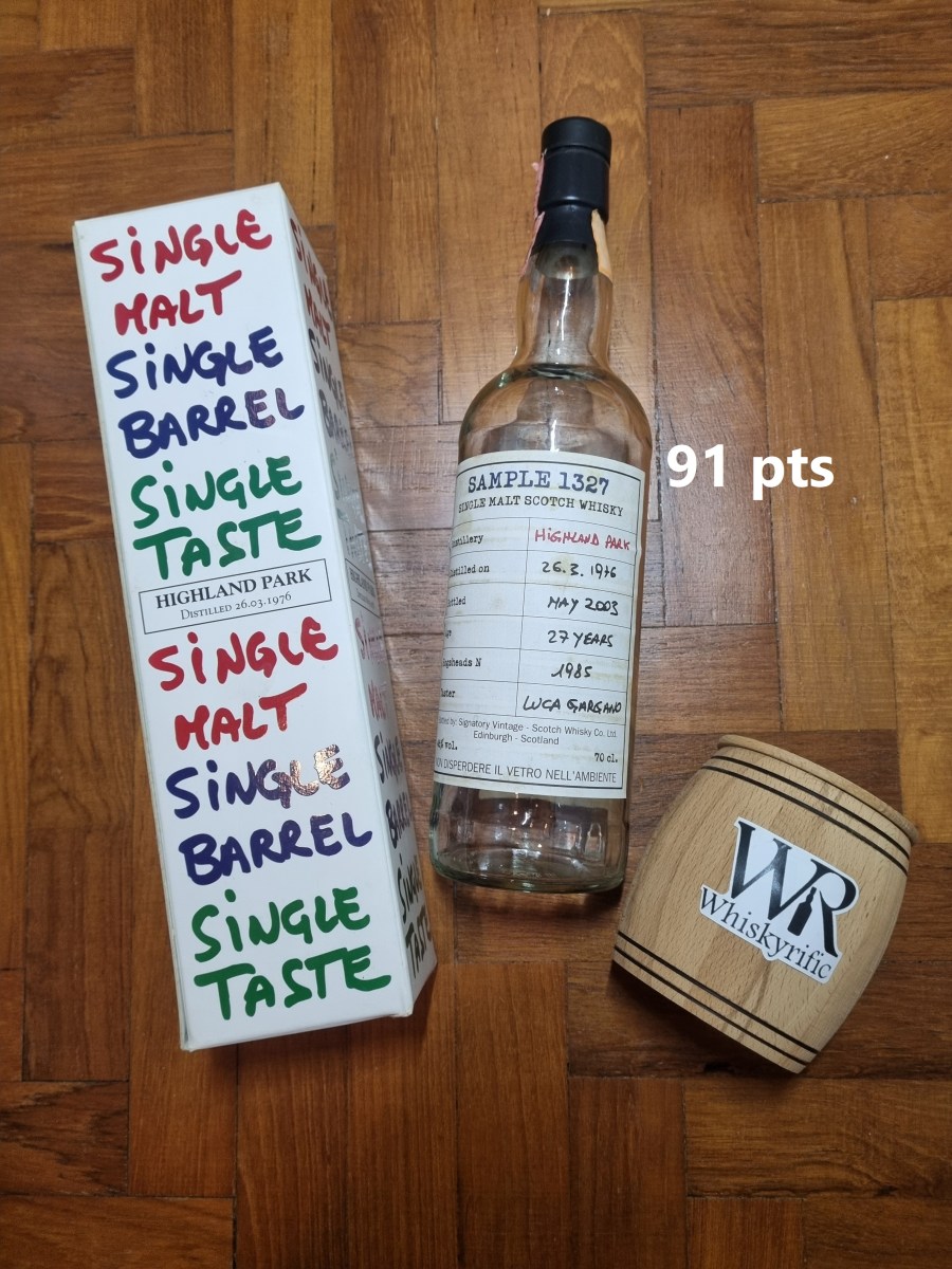 Highland Park 27 yo 1976 / 2003 ‘Sample 1327’ Signatory for Luca ...
